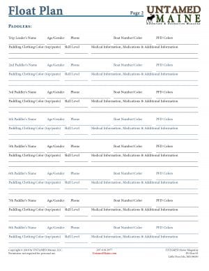 Float Plan for Canoeing, Kayaking and Boating » UNTAMED Mainer